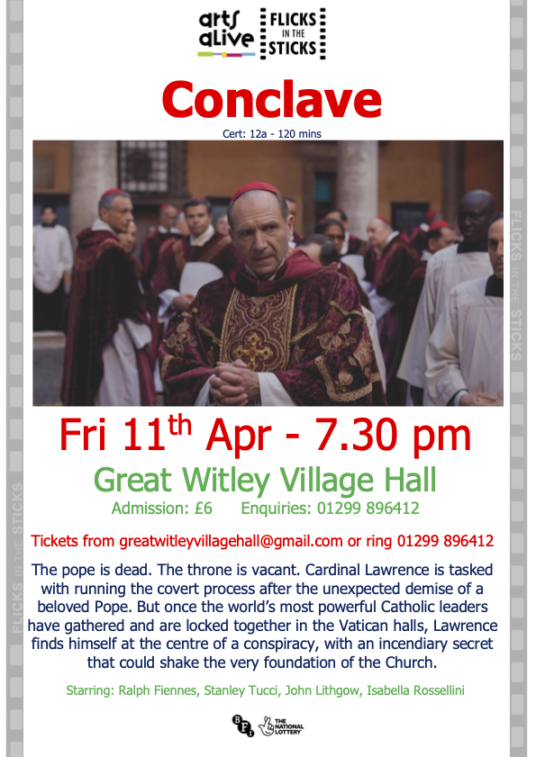 FILM NIGHT – CONCLAVE | Great Witley Village Hall